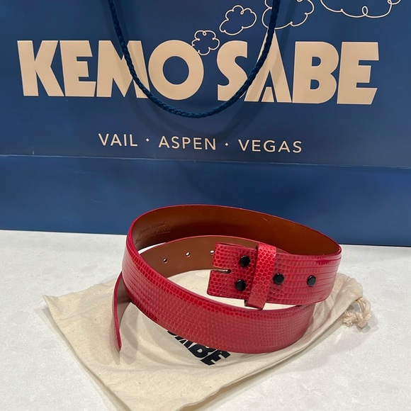 KemoSabe | Accessories | Kemosabe Red Lizard Belt Strap | Poshmark